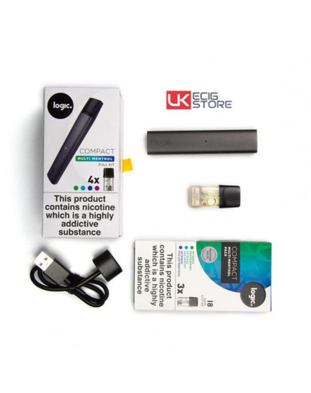 Logic Compact Intense Multi Menthol Pod Kit - 4 Menthol Pods Kit | Vape ...